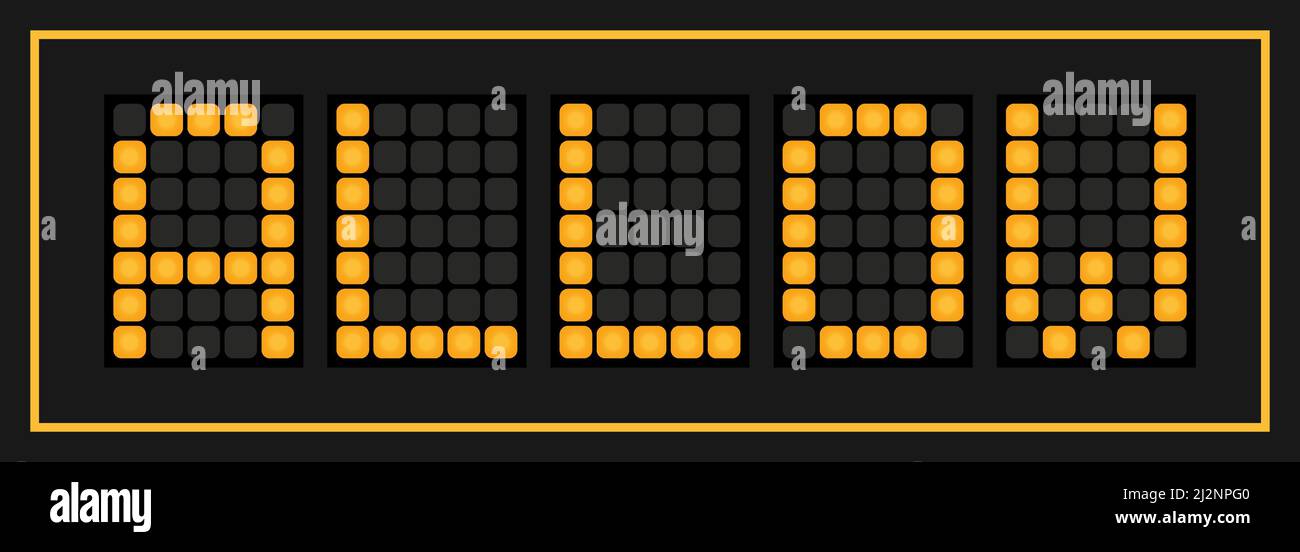 Orange color led in word allow on black background Stock Vector Image ...