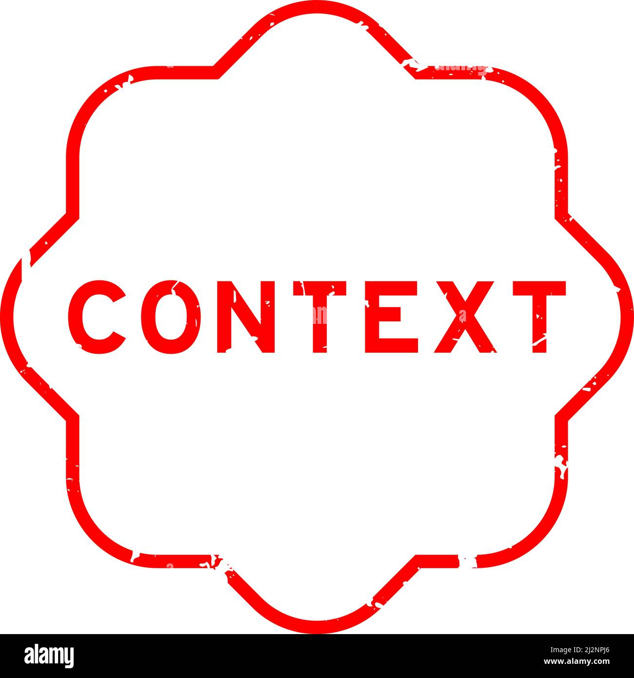 Grunge red context word rubber seal stamp on white background Stock ...