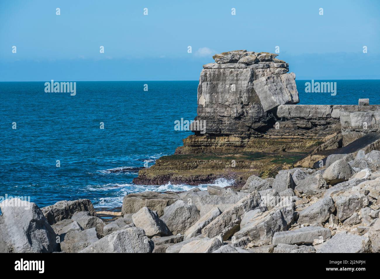 Portland Bill famous Pulpit Rock is located near Portlands famous ...