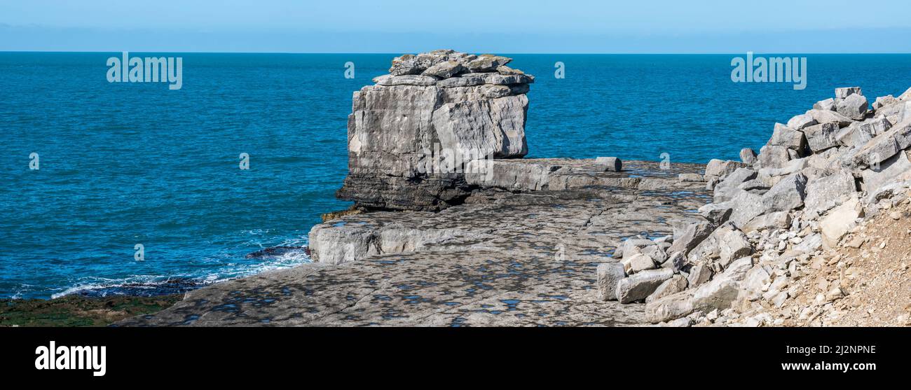 Portland Bill famous Pulpit Rock is located near Portlands famous ...