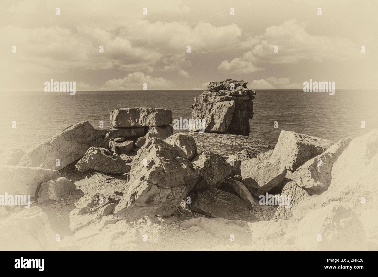 Portland Bill famous Pulpit Rock is located near Portlands famous ...