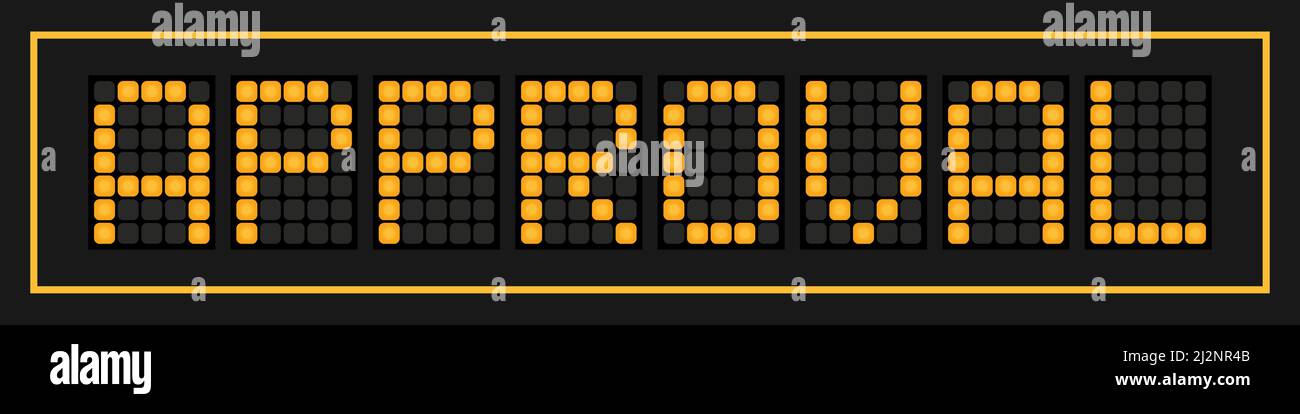 Orange color led in word approval on black background Stock Vector ...