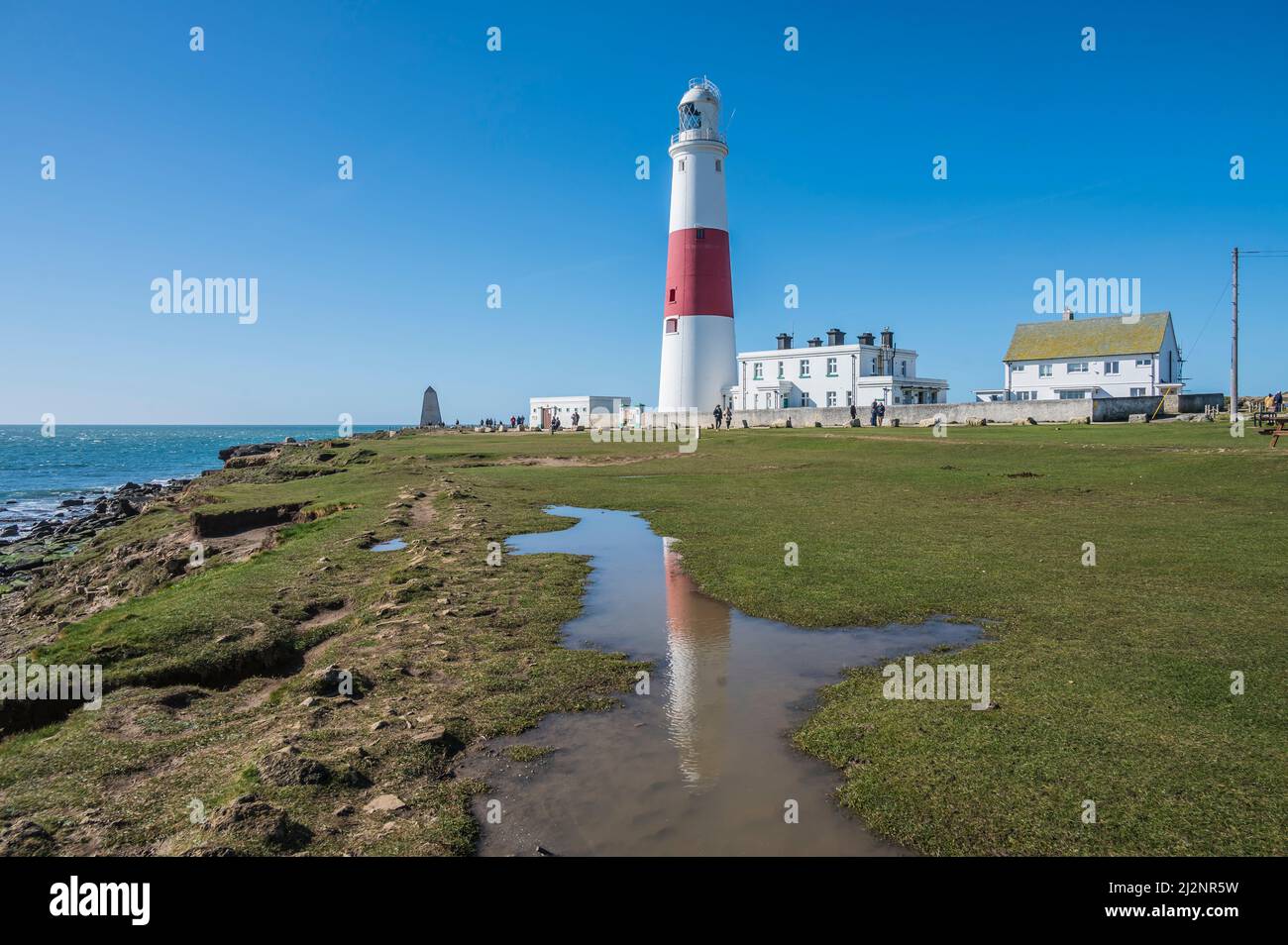 Portland Bill lighthouse is 43metres high and located on the Isle of ...