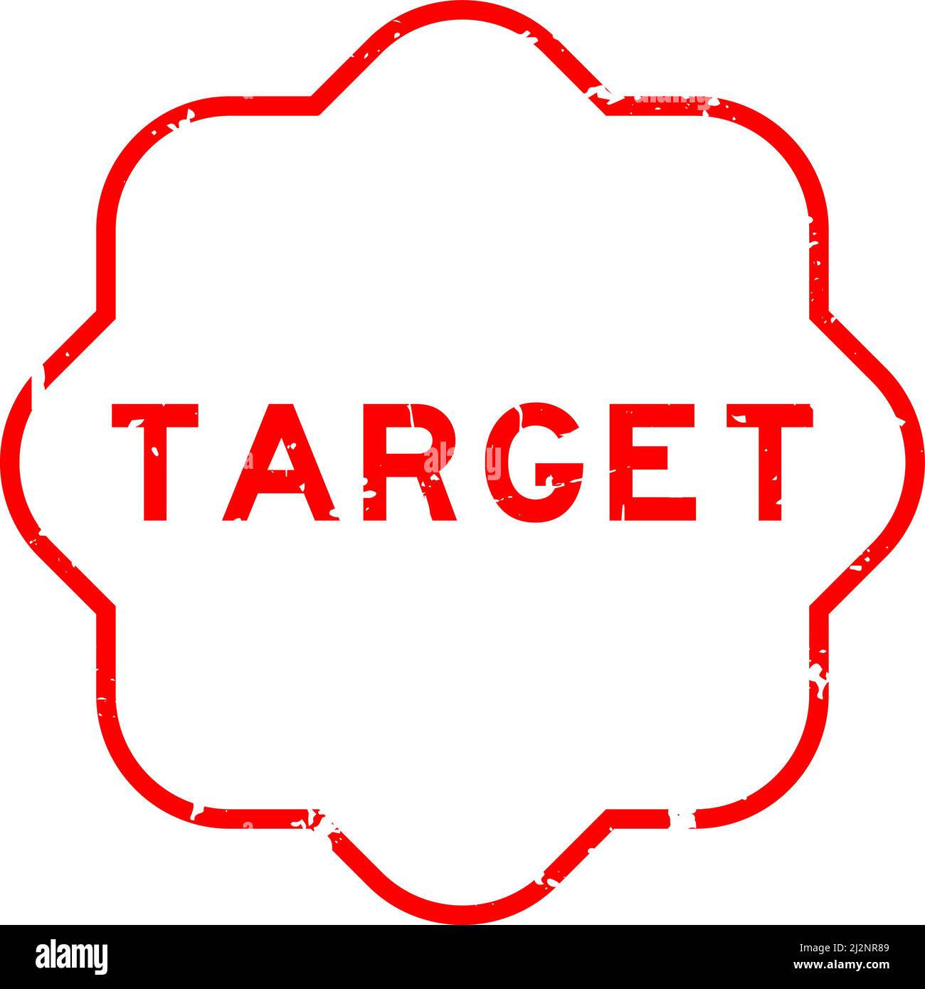 Grunge red target word rubber seal stamp on white background Stock ...