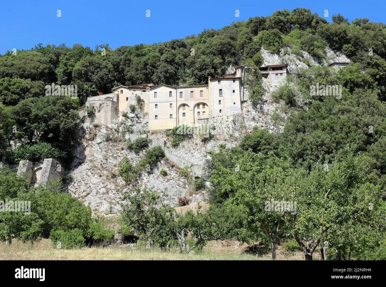 panorama of the Convent of the city of Greccio where San Francisco ...