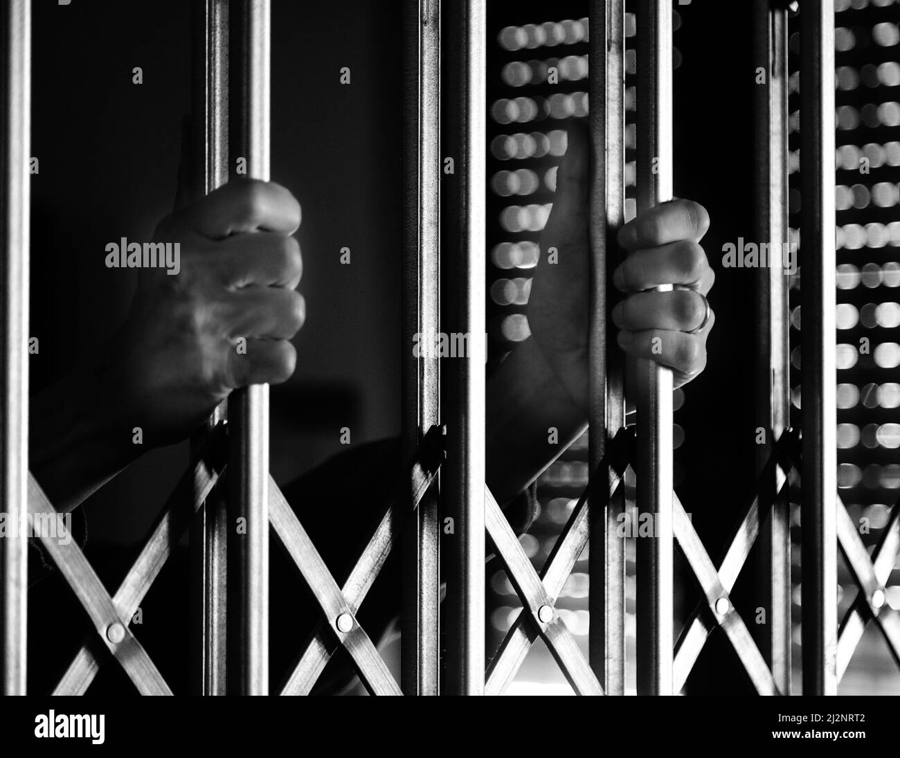 Hands closing Black and White Stock Photos & Images - Alamy