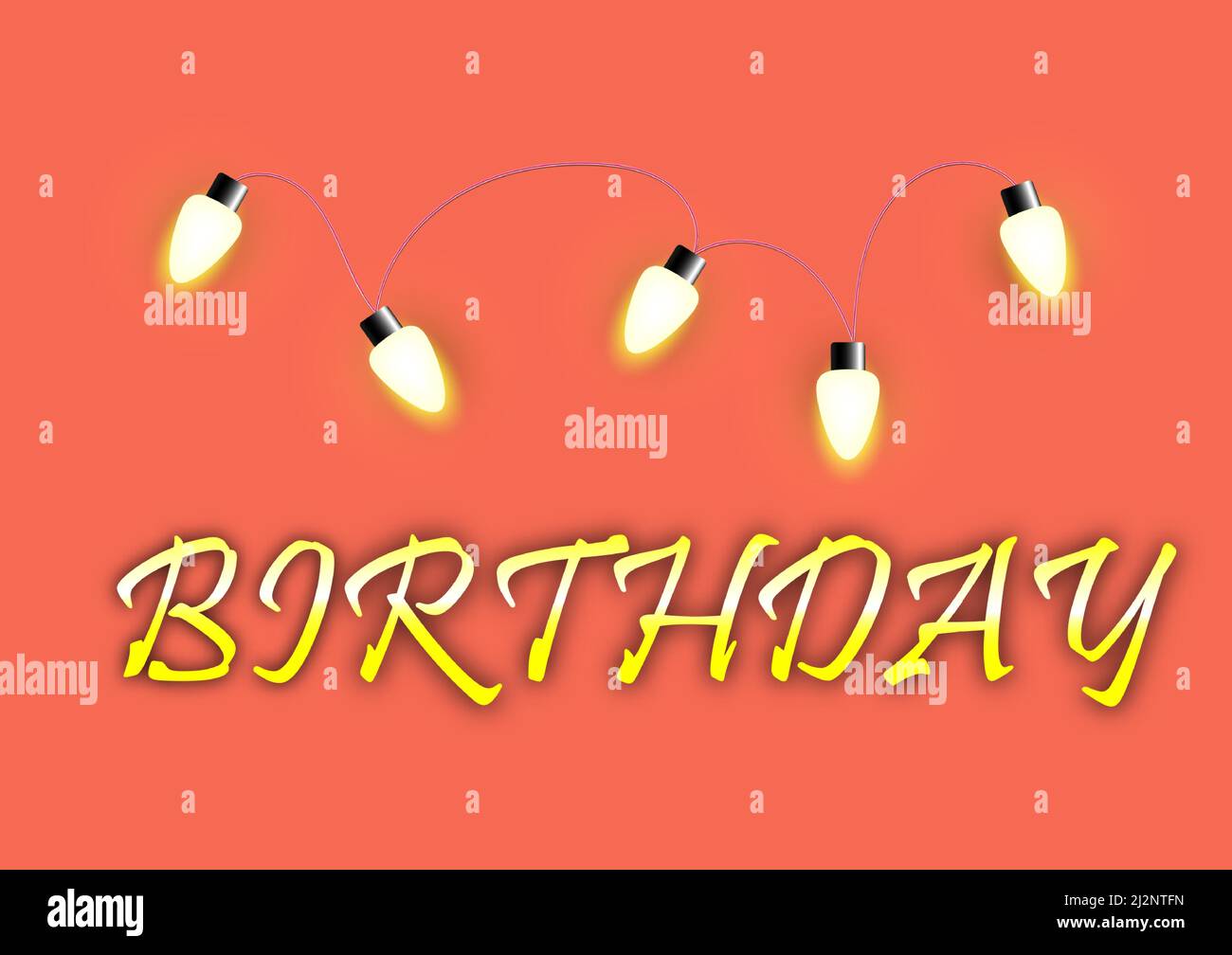 graphics drawing bulb bright with text birthday for card or paper for ...