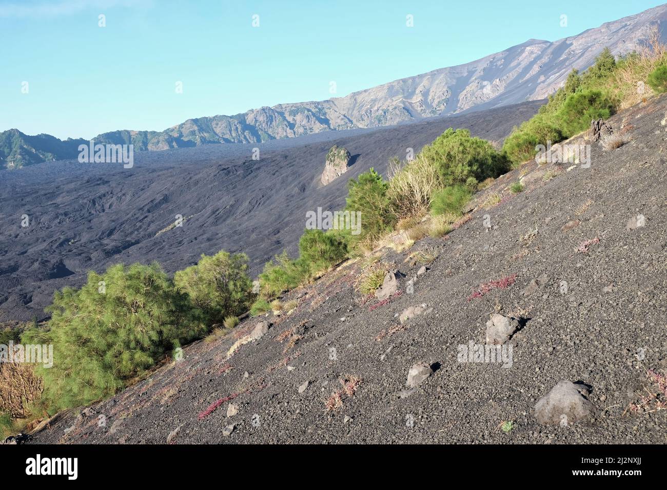 Bove Valley from Rinatu Mount in Etna Park, Sicily Stock Photo - Alamy