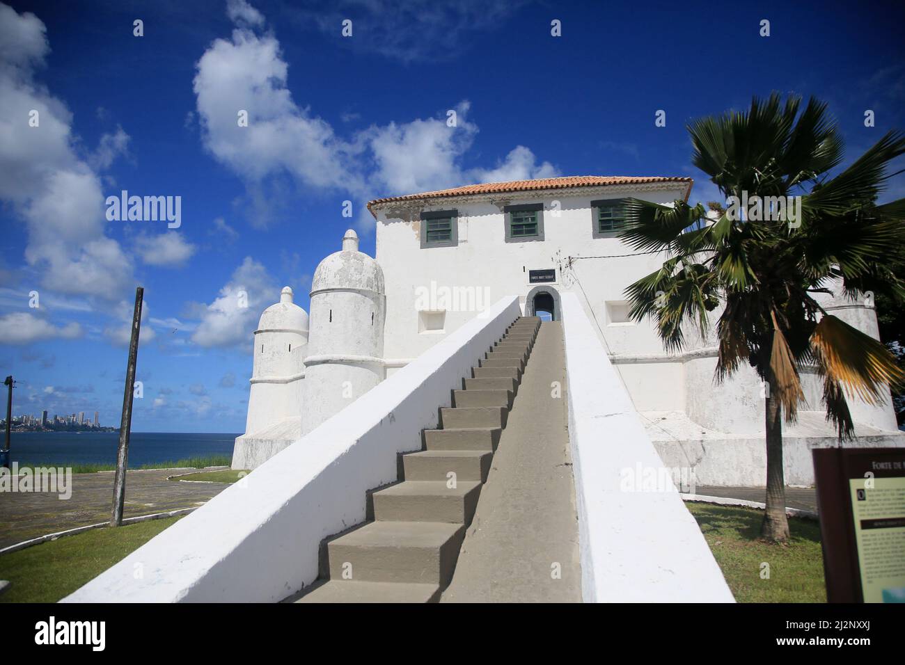 salvador, bahia, brazil - march 28, 2022: view of the Monte Serrat Fort ...