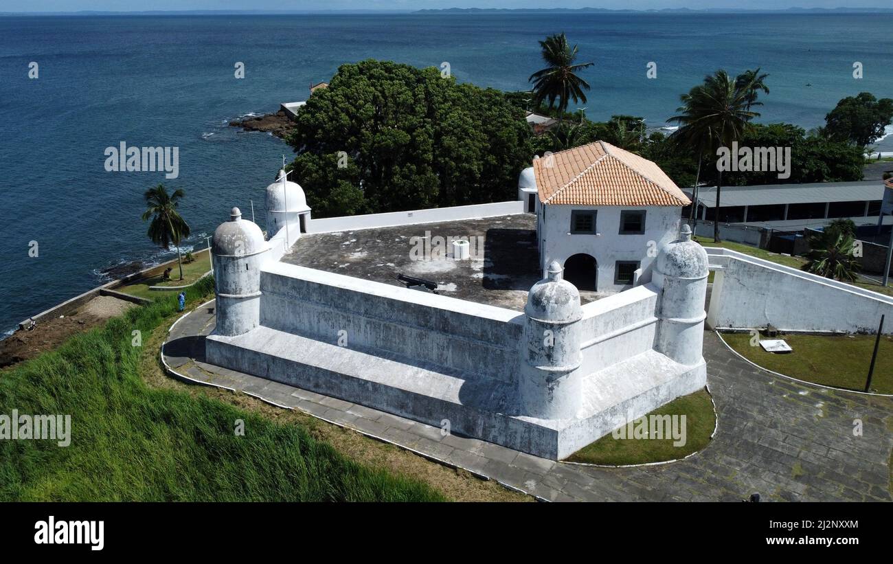 salvador, bahia, brazil - march 28, 2022: view of the Monte Serrat Fort ...
