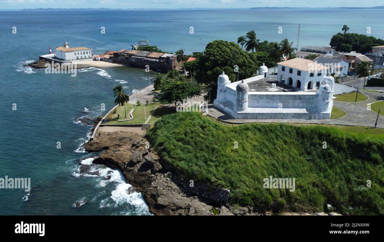 salvador, bahia, brazil - march 28, 2022: view of the Monte Serrat Fort ...