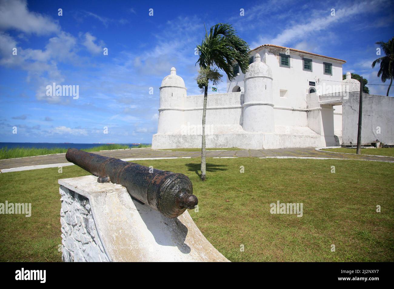 salvador, bahia, brazil - march 28, 2022: view of the Monte Serrat Fort ...