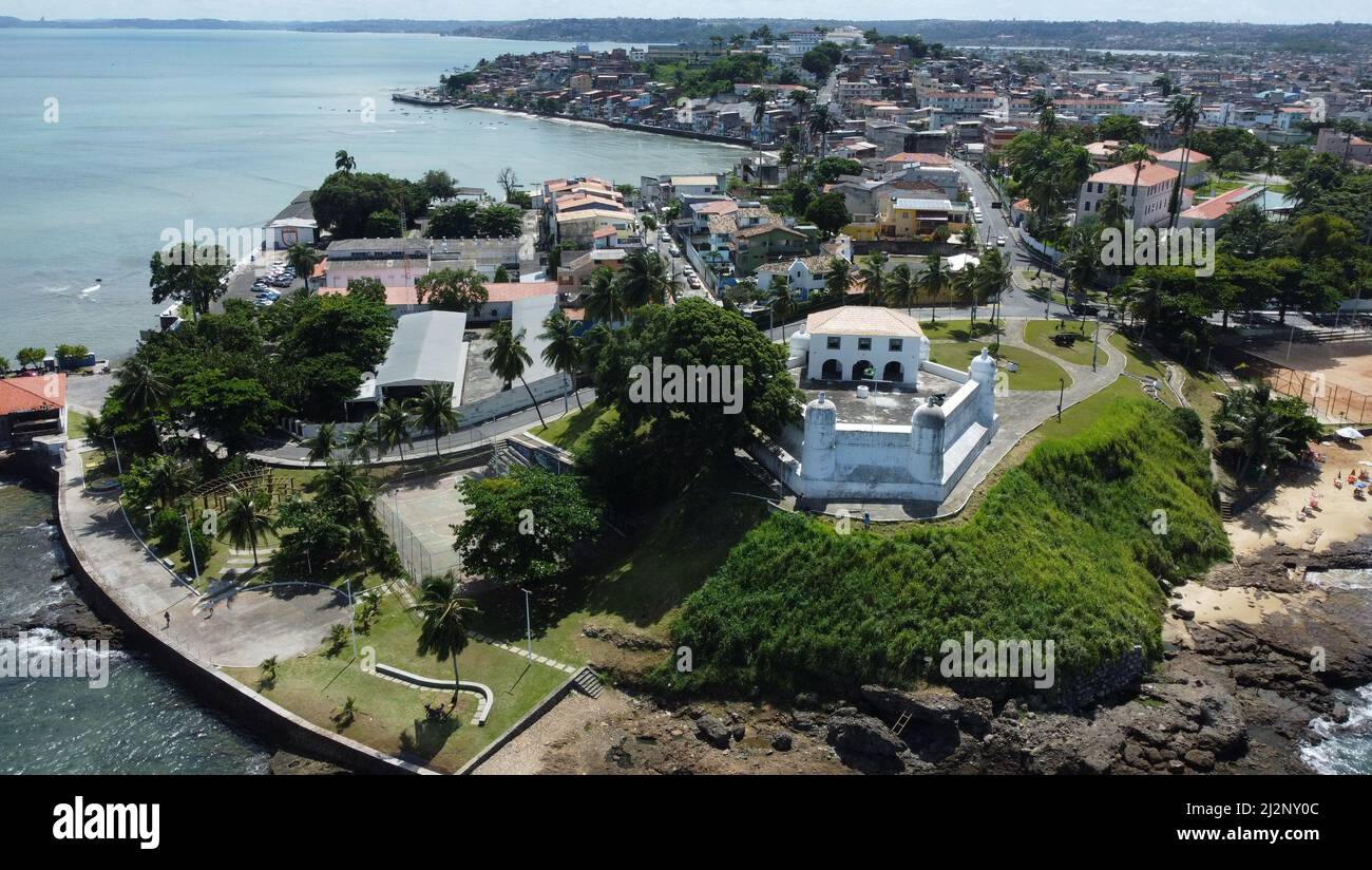 salvador, bahia, brazil - march 28, 2022: view of the Monte Serrat Fort ...
