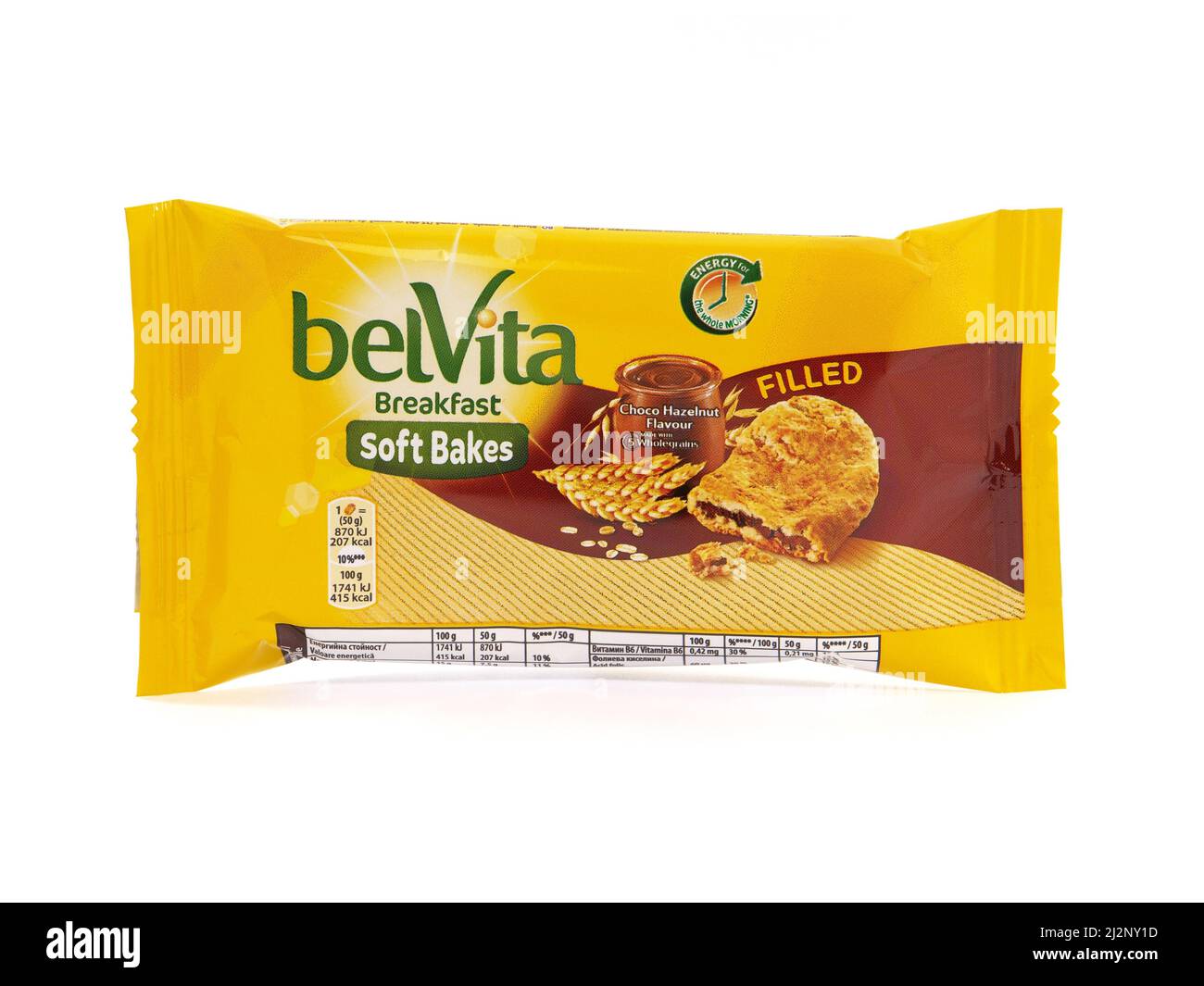 BUCHAREST, ROMANIA - JANUARY 22, 2019. Belvita breakfast soft bakes ...