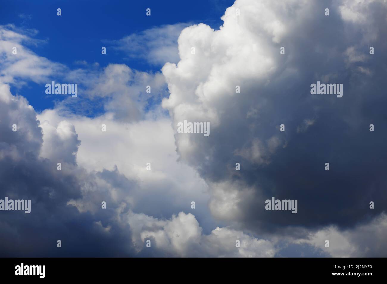 High clouds in the summer sky. Sky background. Meteorological observations of sky Stock Photo ...