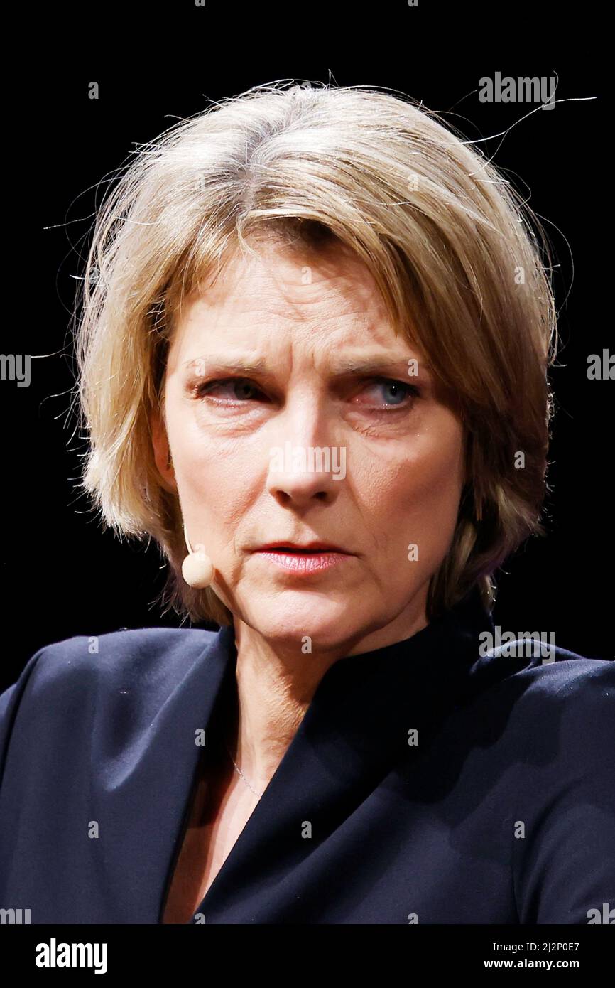 Berlin, Germany. 03rd Apr, 2022. Marietta Slomka, journalist and author ...