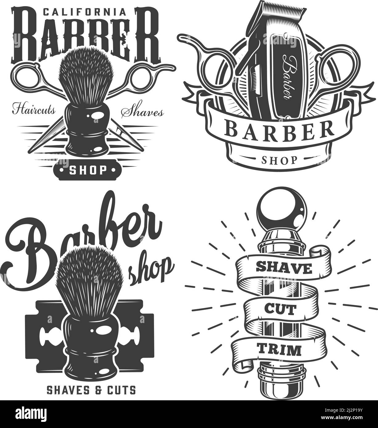 Barber Clippers Vector Logo