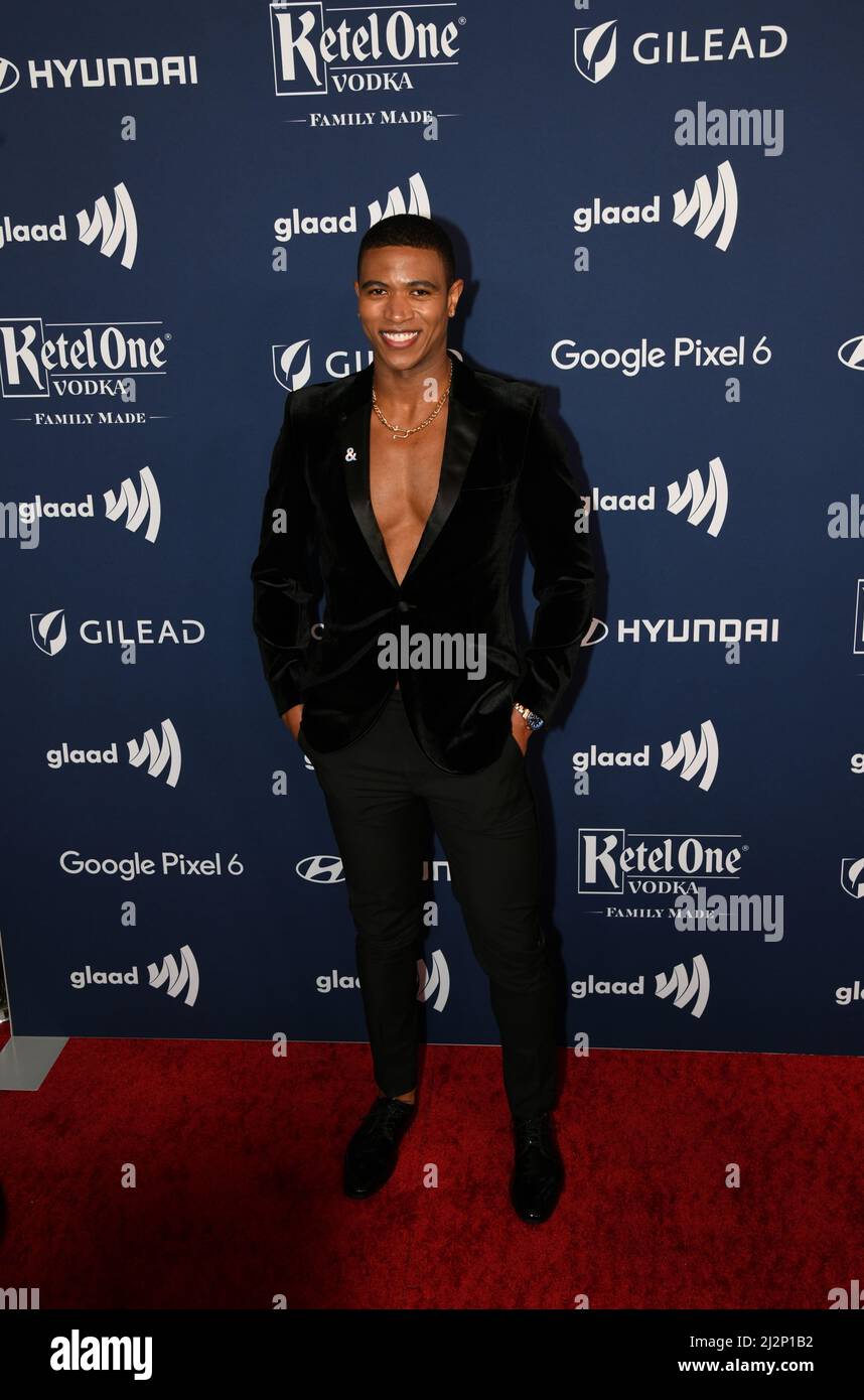 Markelle Smith arrives at the 33rd Annual GLAAD Media Awards at the ...