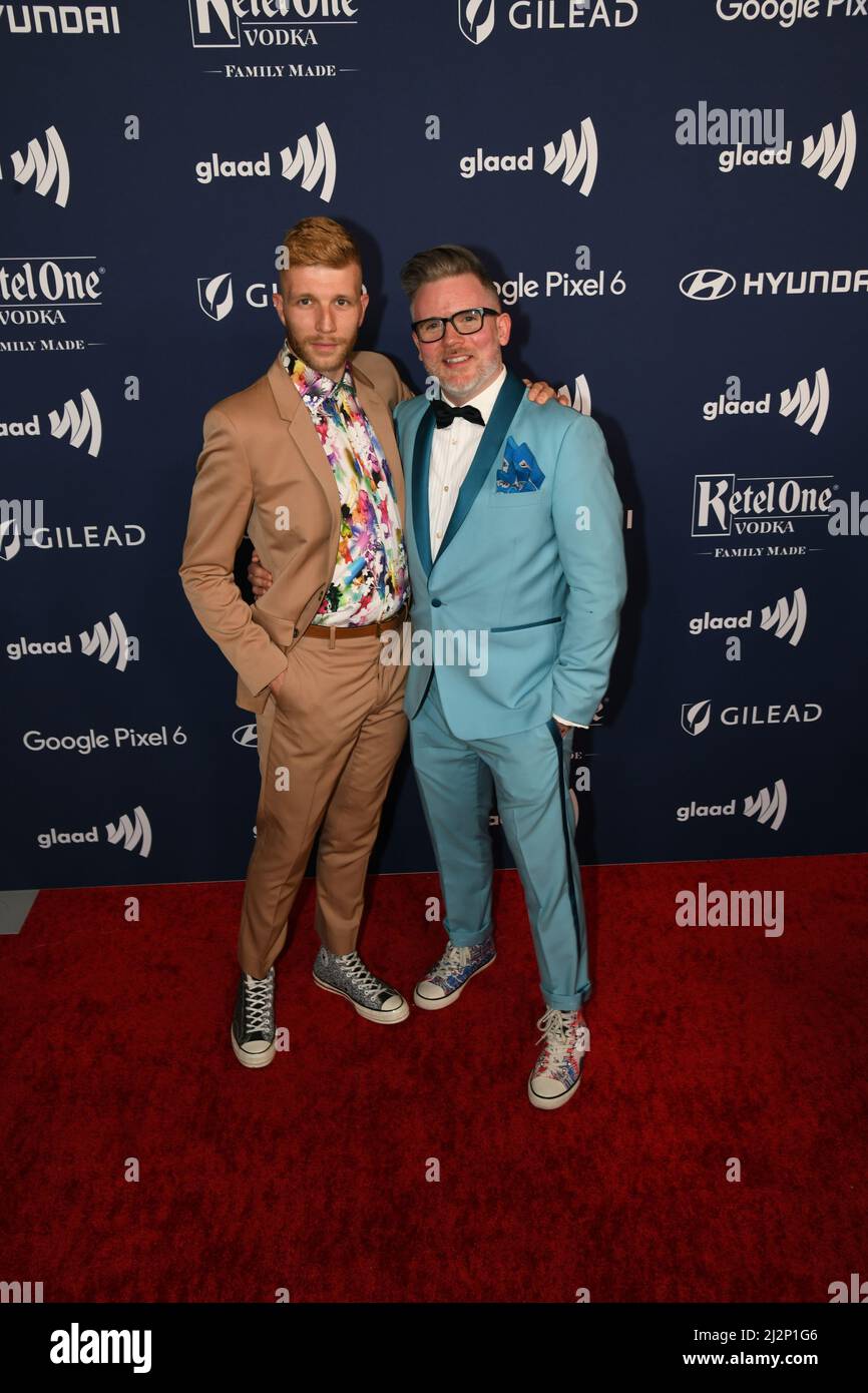 Los Angeles, USA. 02nd Apr, 2022. Tom MacRae & Dannie Pye arrive at the ...