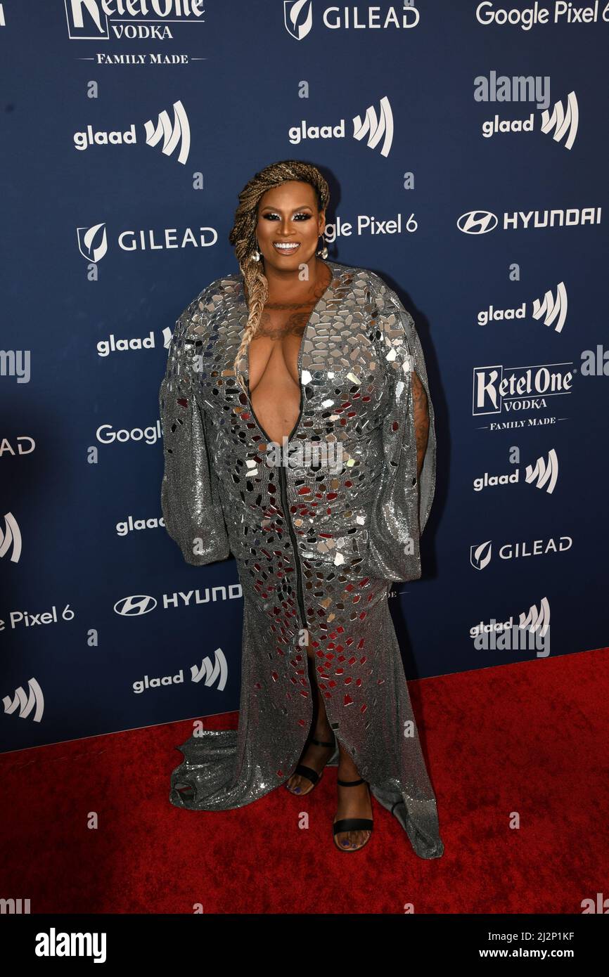 Ashlee Marie Preston arrives at the 33rd Annual GLAAD Media Awards at ...