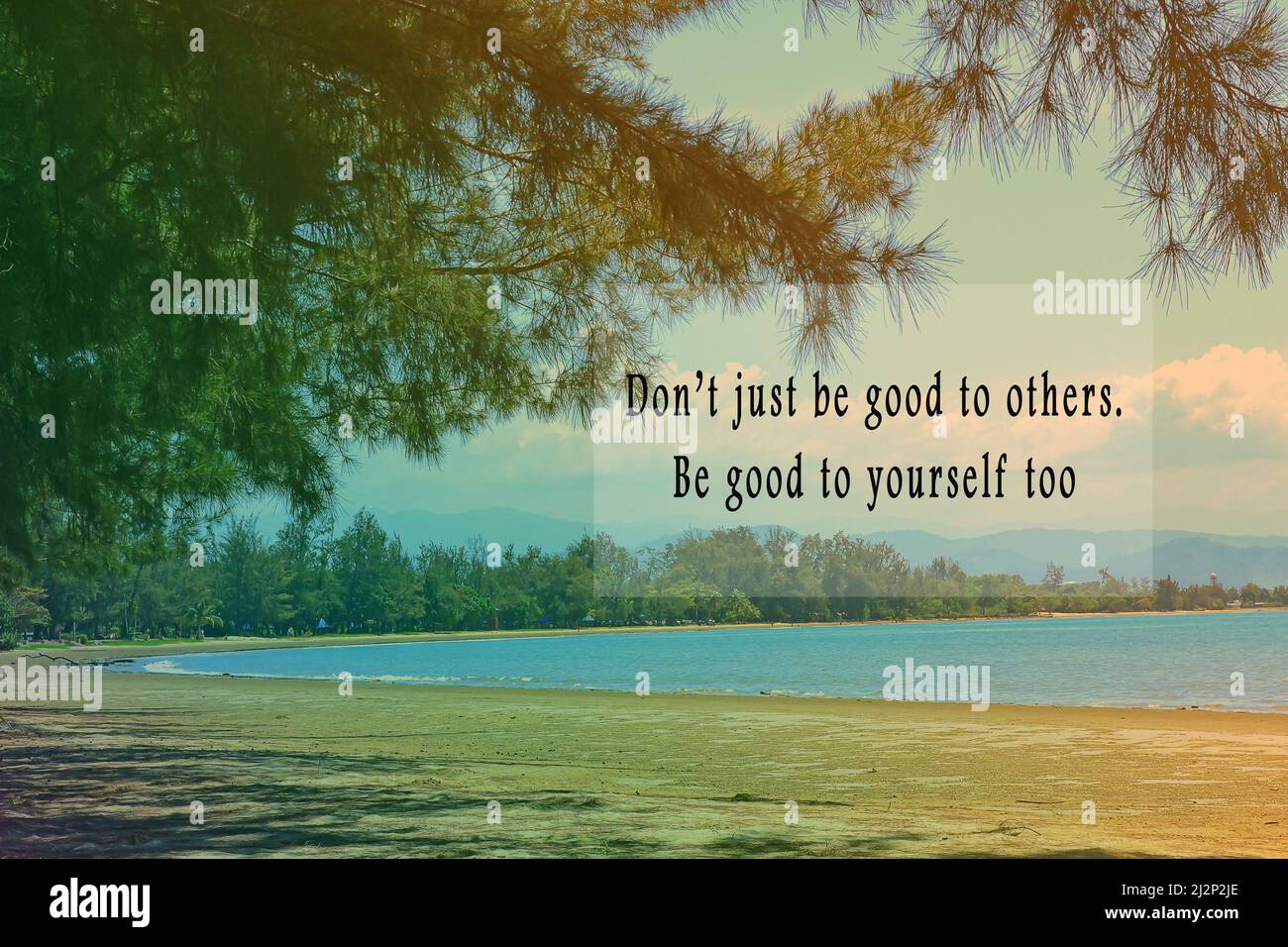 Motivational and inspirational quote on image blue ocean - Don't just ...