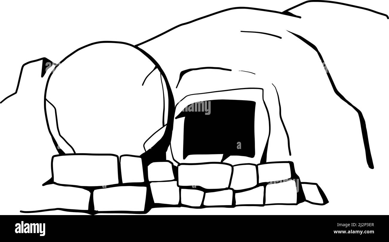 Bible Story Empty Tomb Black and White Stock Photos & Images - Alamy