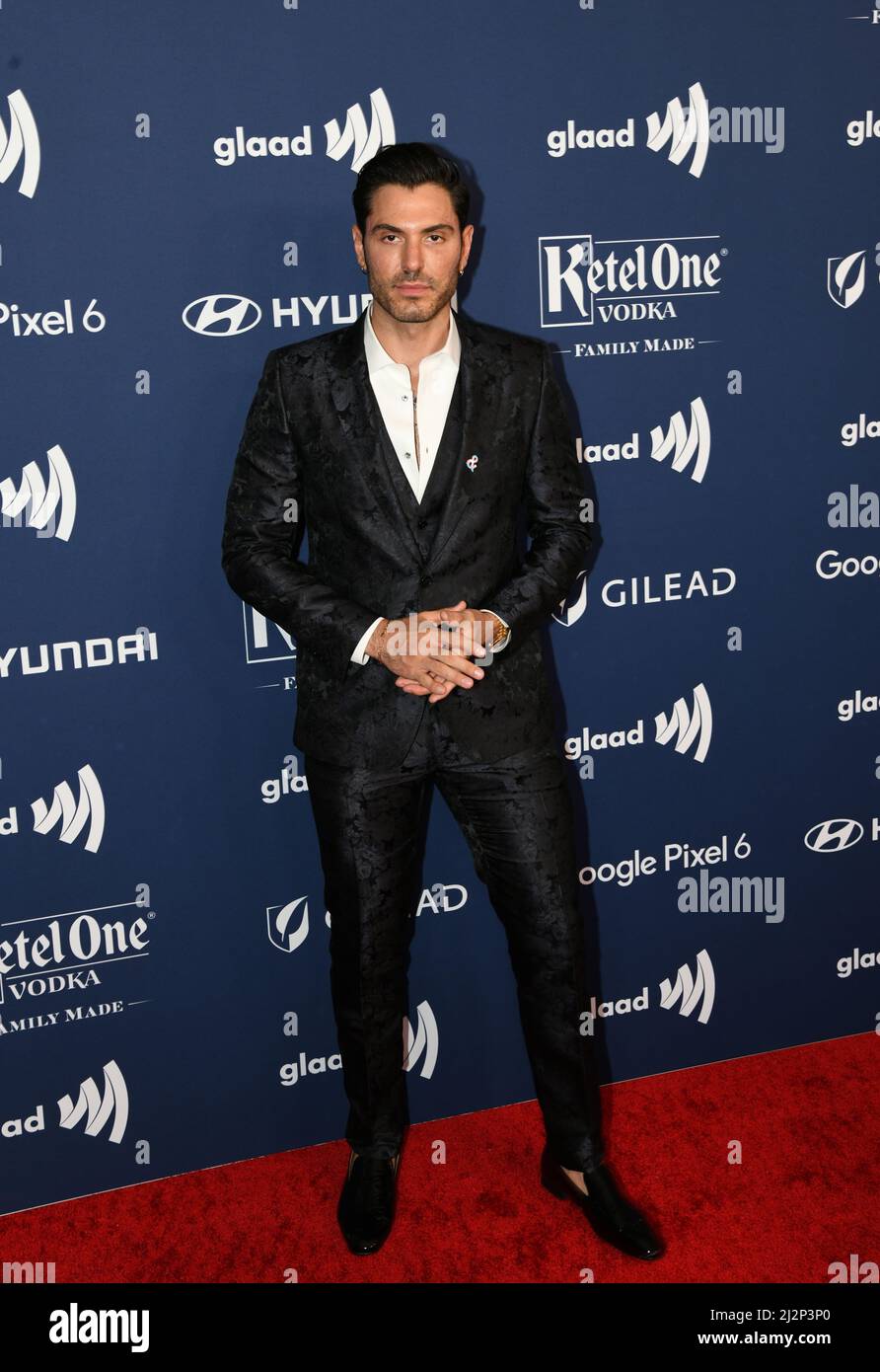 Joey Zauzig arrives at the 33rd Annual GLAAD Media Awards at the ...
