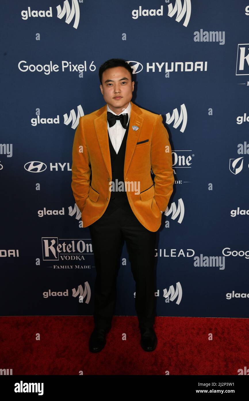 Leo Sheng arrives at the 33rd Annual GLAAD Media Awards at the Beverly ...