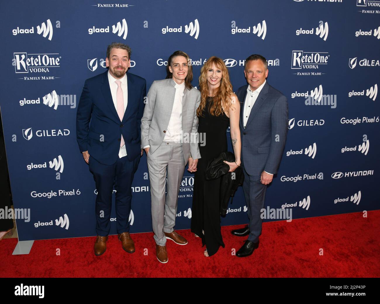 Los Angeles, USA. 02nd Apr, 2022. Mike Rianda, Lizzie Nichols, Christy ...