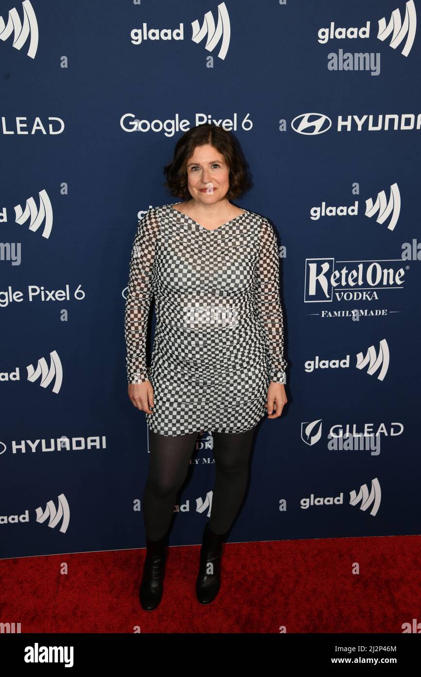 Alena Smith arrives at the 33rd Annual GLAAD Media Awards at the ...