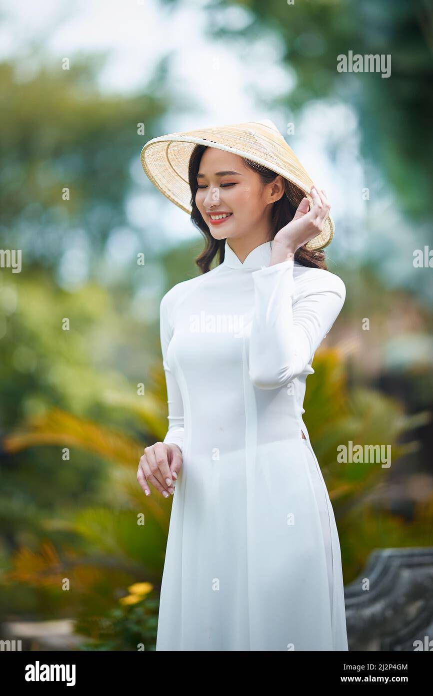 Ho Chi Minh City Viet Nam Ao Dai Is Traditional Dress Of Vietnam