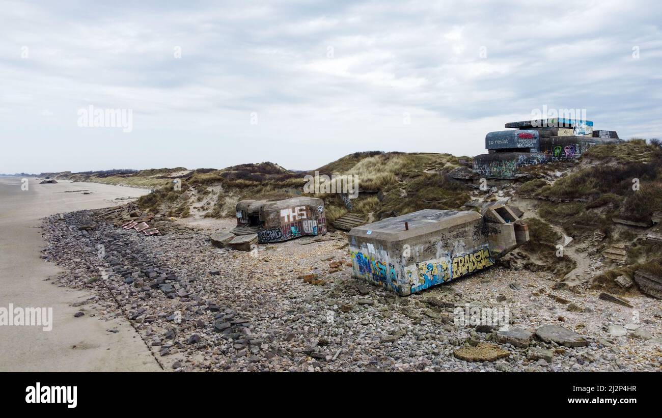 Leffrinckoucke battery, aerial view, Lefrinckoucke, Nord Hauts-de ...