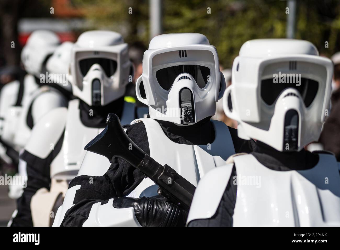 Madrid, Spain. 03rd Apr, 2022. People dressed as Scout Troopers ...