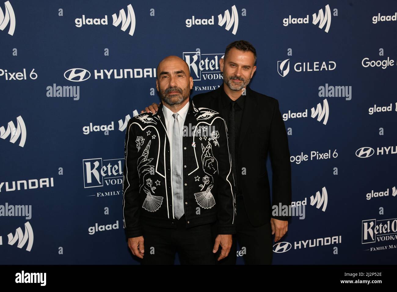 Johnnie Ingram & Steven Warren arrive at the 33rd Annual GLAAD Media ...