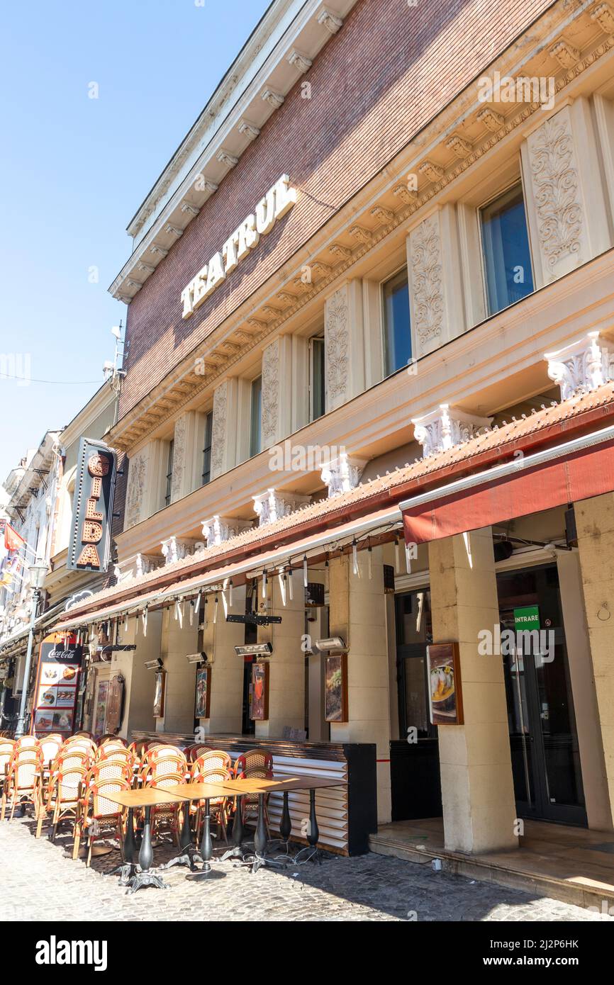 BUCHAREST, ROMANIA - AUGUST 17, 2021: Typical street and building at ...