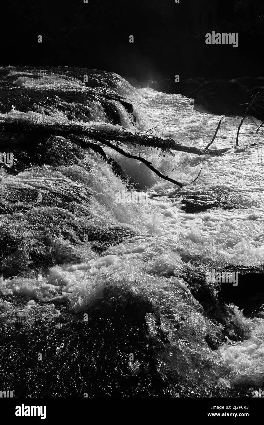 River flowing over a waterfall. No people Stock Photo - Alamy