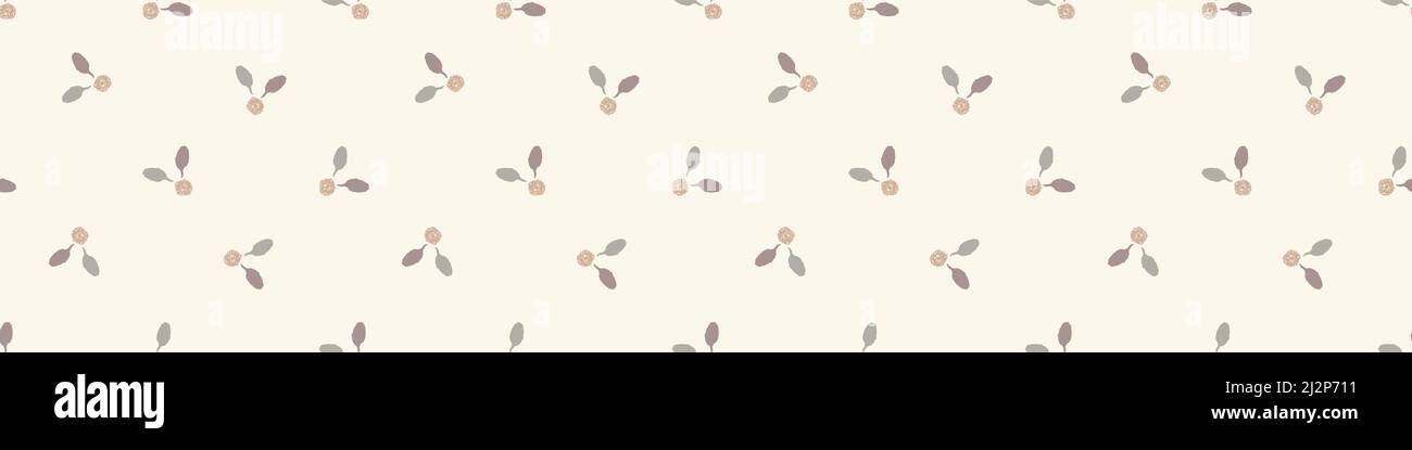 Calm newborn baby minimal foliage seamless border pattern. Gender ...