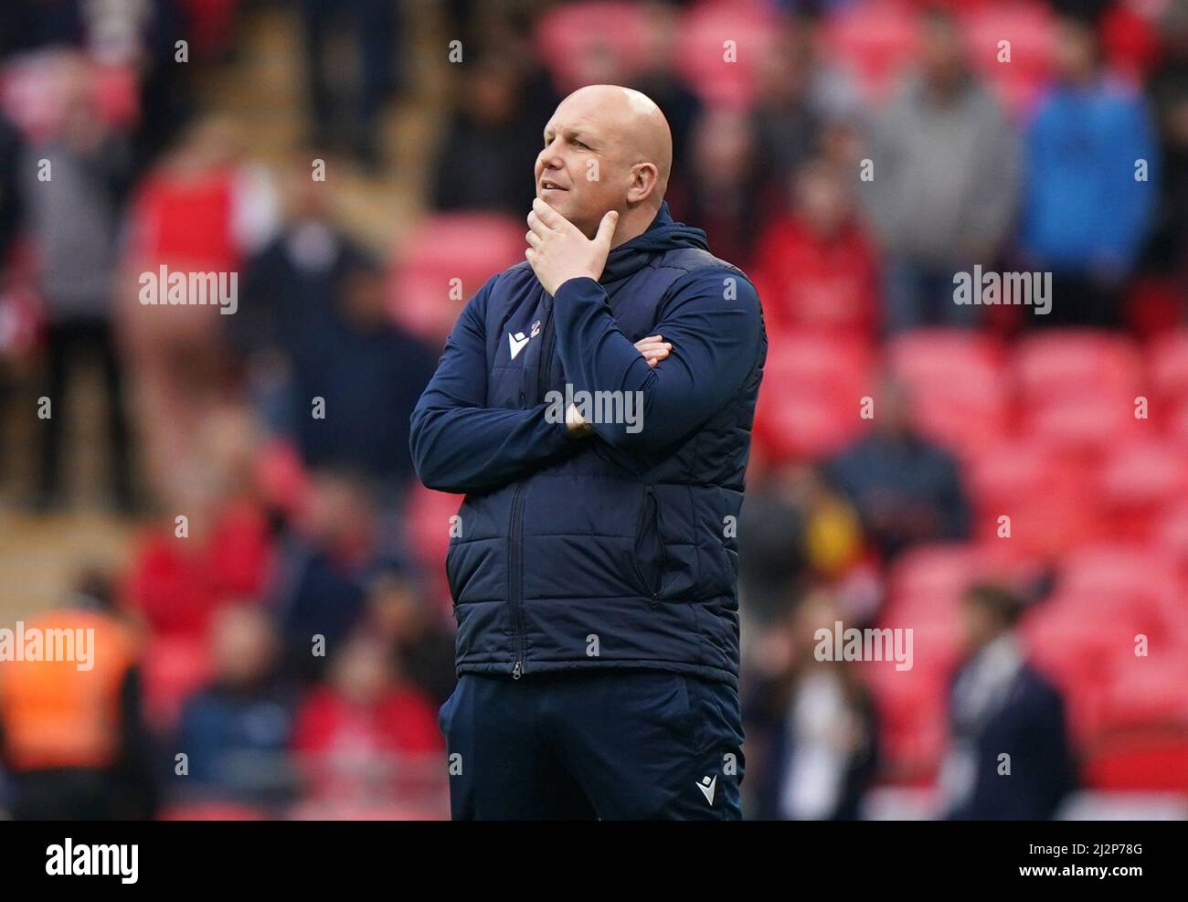 Sutton United manager Matt Gray before the Papa John's Trophy final at ...