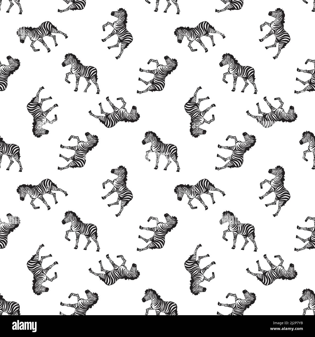 South african zebra seamless pattern. Hand drawn seamless pattern ...