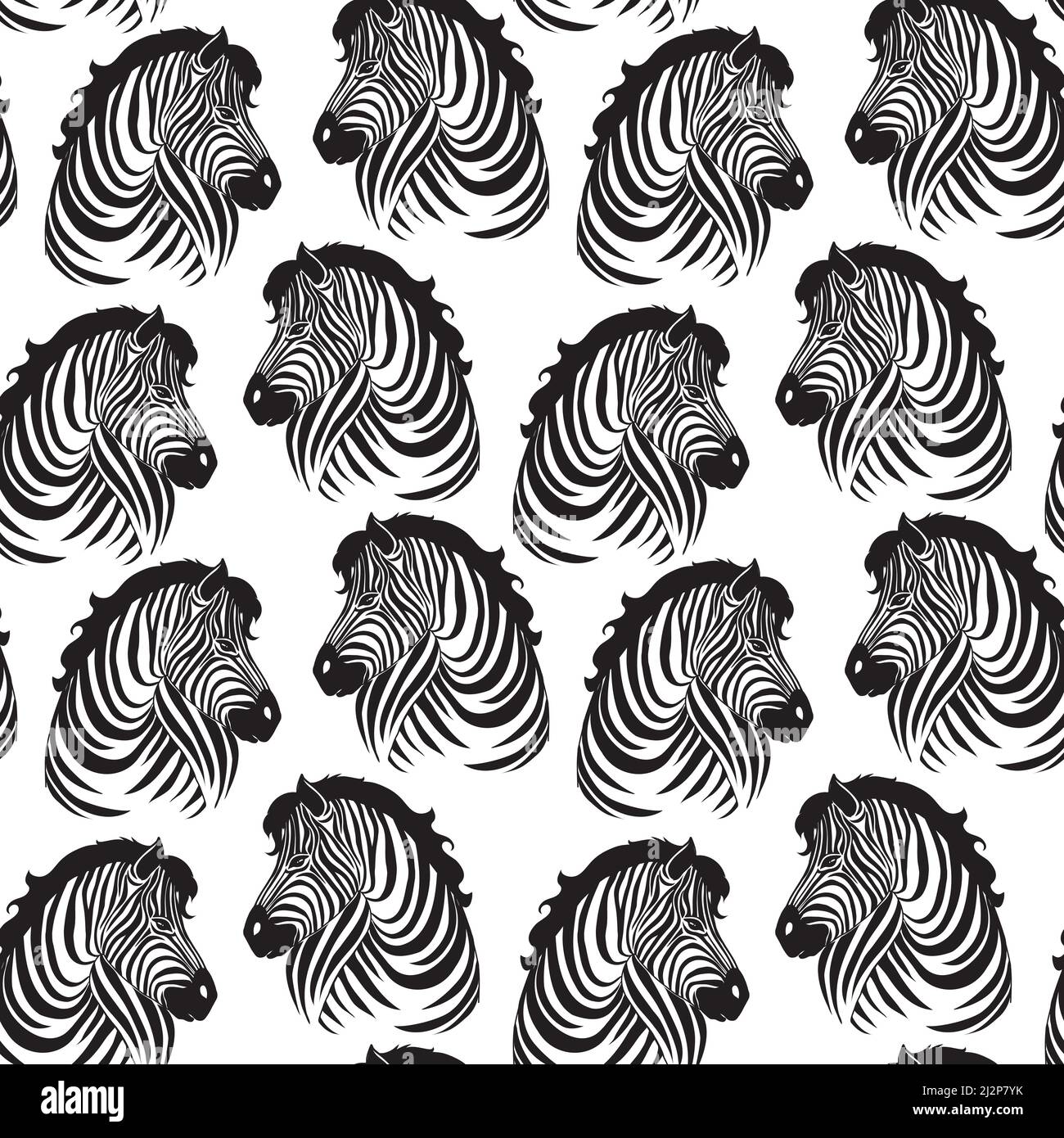 South african zebra seamless pattern. Hand drawn seamless pattern ...