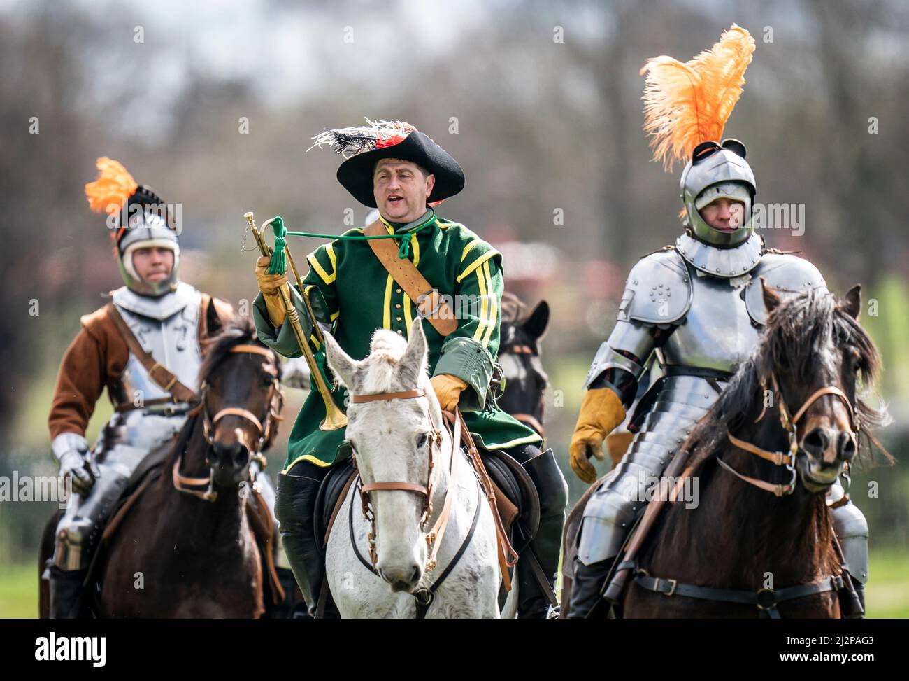 Cavalry reenactment group The Troop, who portray the 17th Century ...
