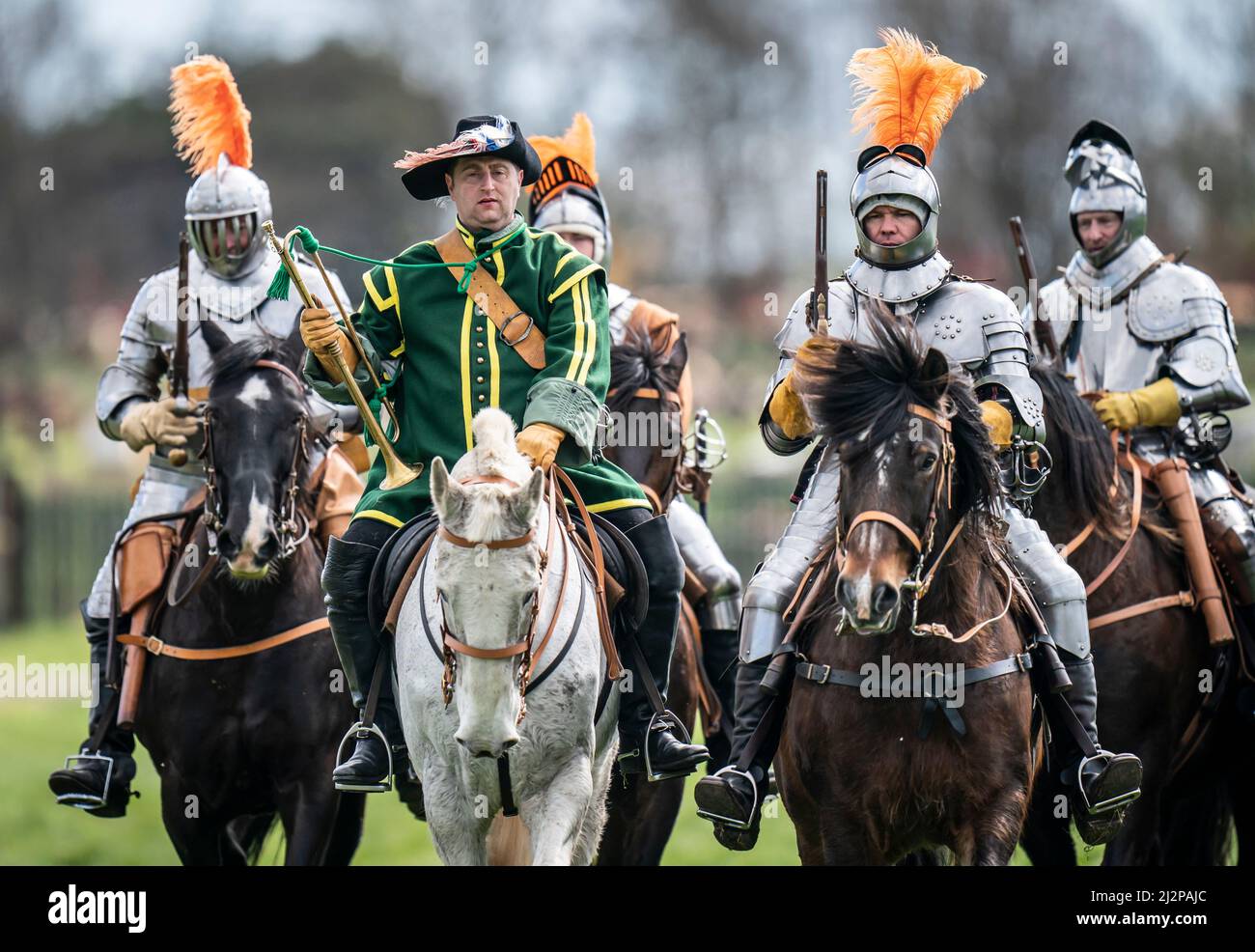 Cavalry reenactment group The Troop, who portray the 17th Century ...
