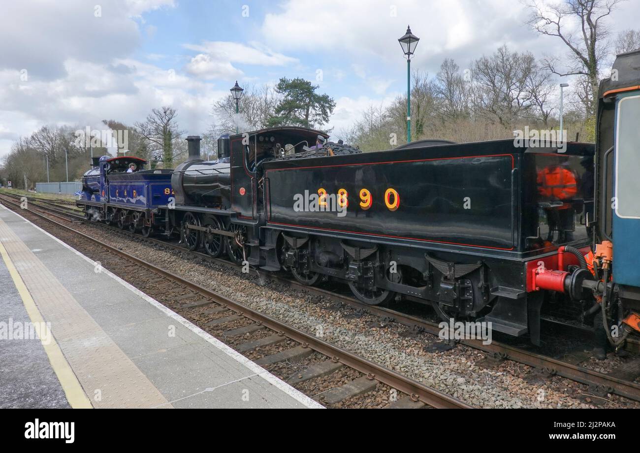 Caledonian Locomotive 828 and 2890 Double Heading at Eridge -2 Stock ...