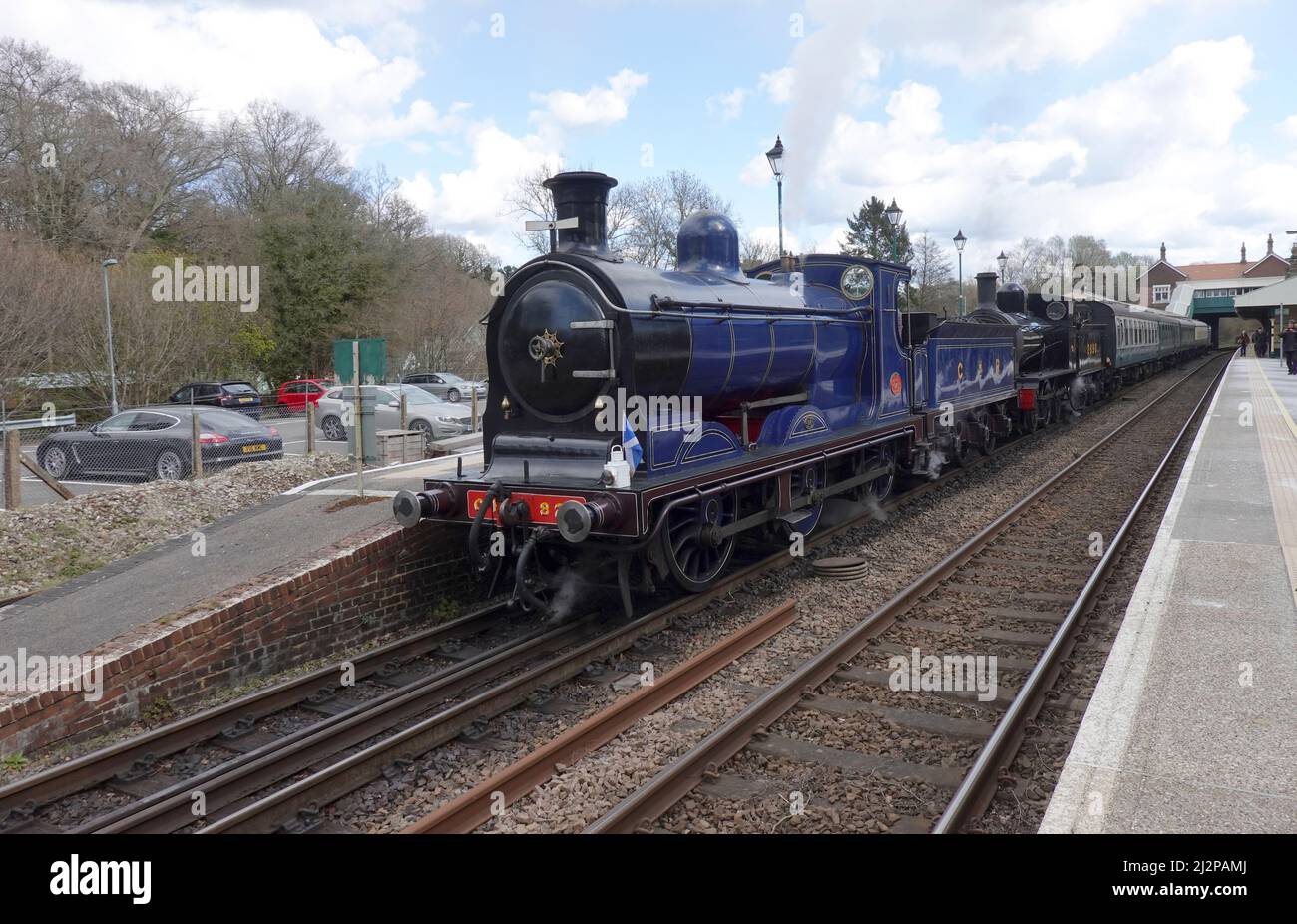 Caledonian Locomotive 828 and 2890 Double Heading at Eridge -1 Stock ...