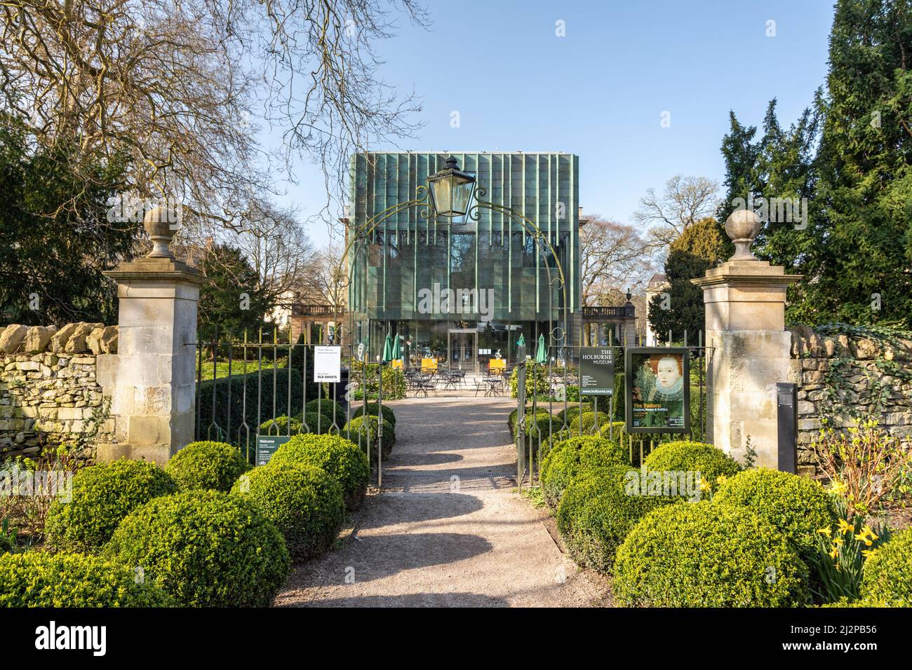 Glass extension by architect Eric Parry at the rear of the Holburne ...