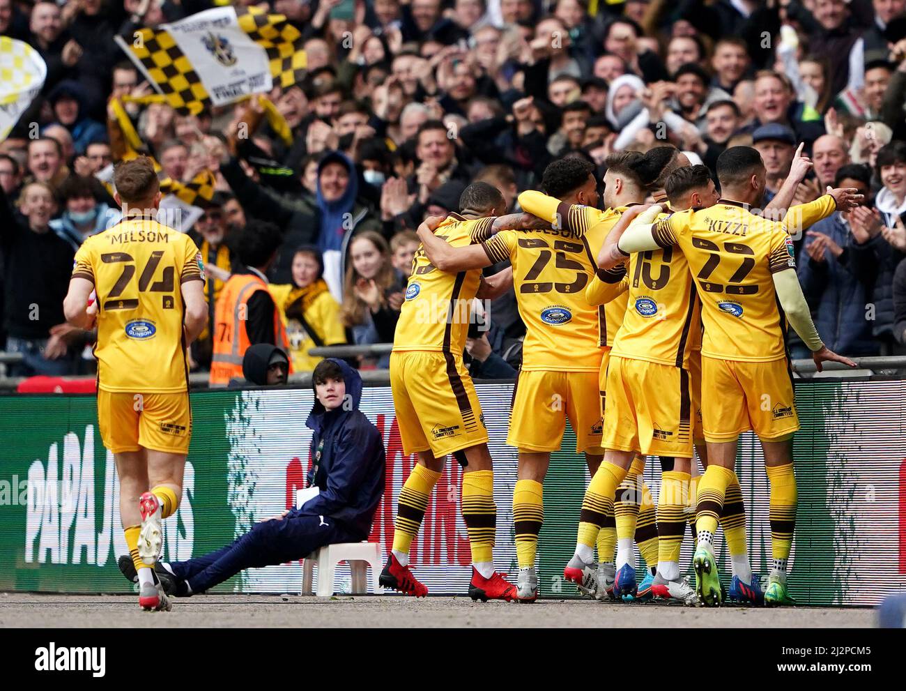 Sutton United's Donovan Wilson celebrates scoring their side's first ...