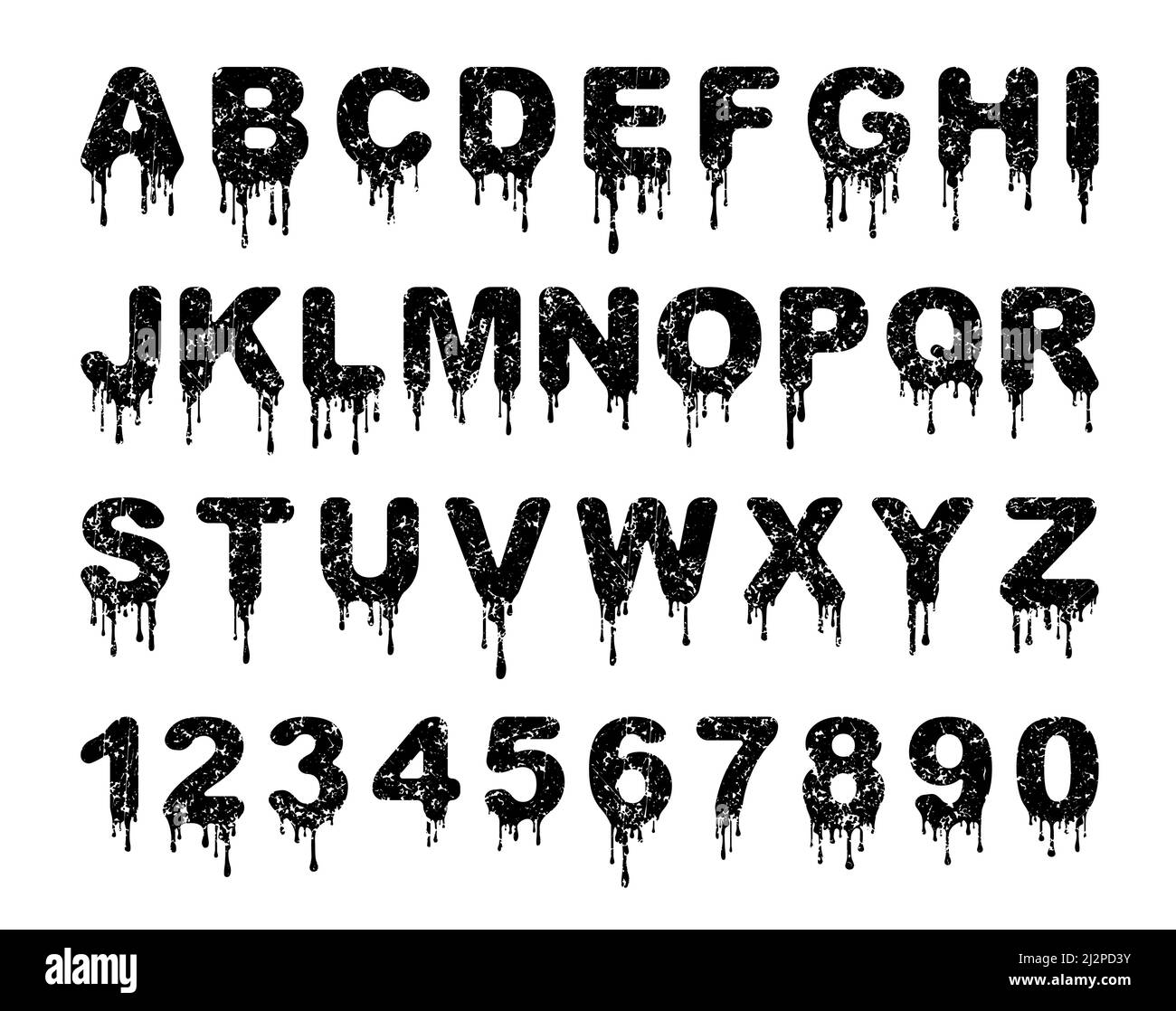 Dripping Bubble Letters