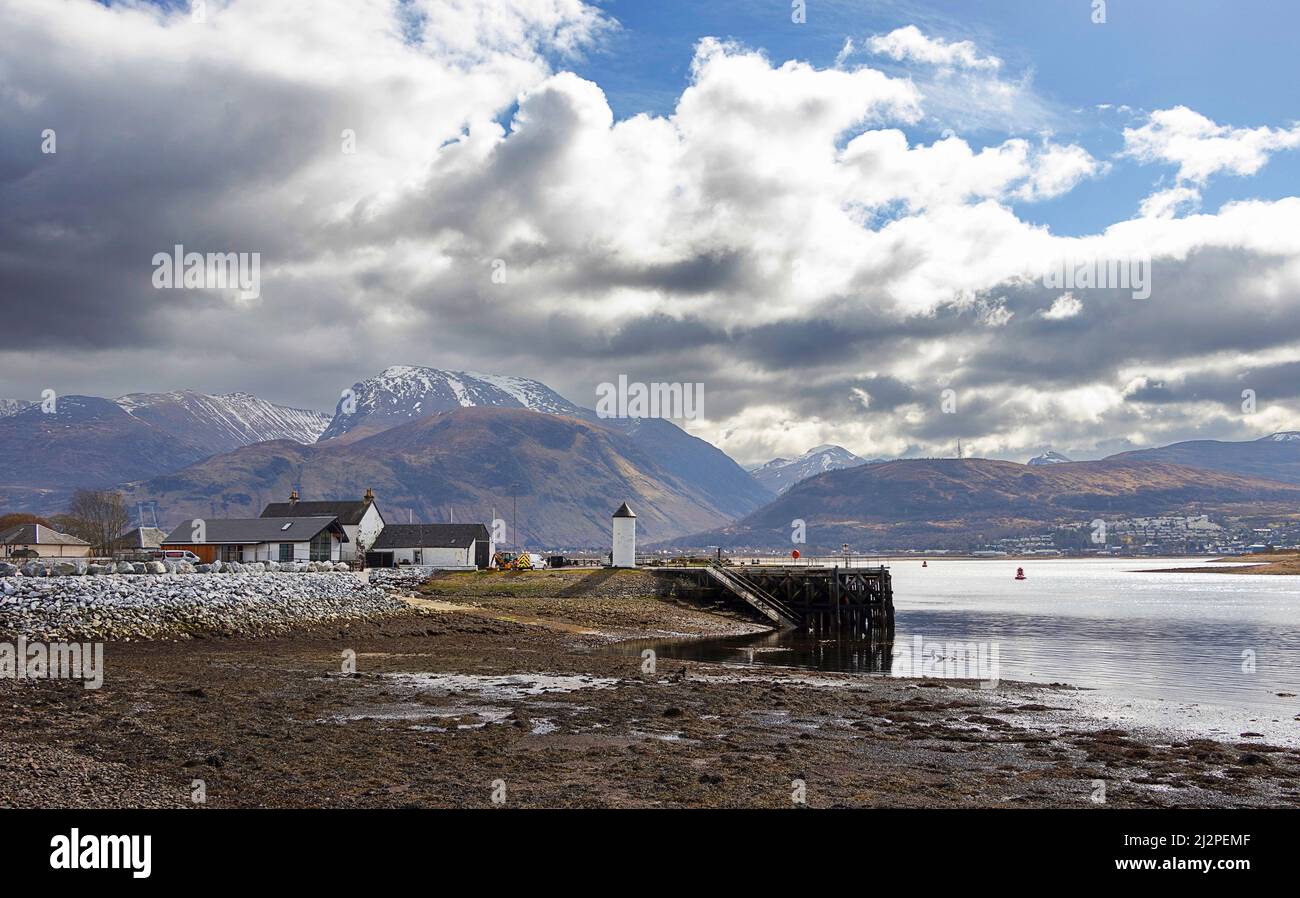 FORT WILLIAM SCOTLAND CORPACH PIER SCOTTISH CANALS BUILDINGS LIGHTHOUSE ...