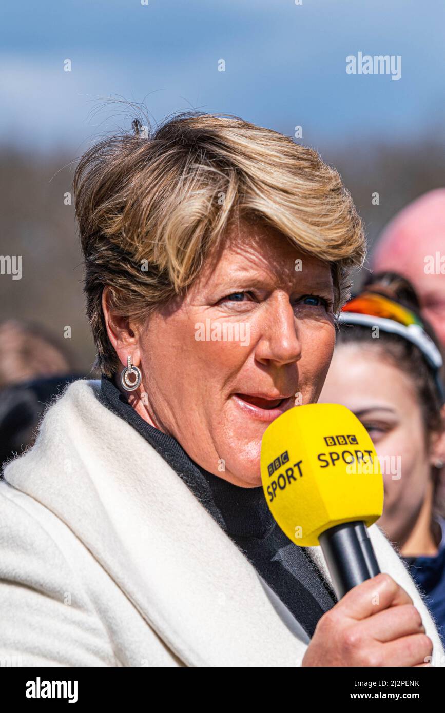 LONDON, UK. 3 April, 2022 . BBC presenter Clare Balding at the coin ...