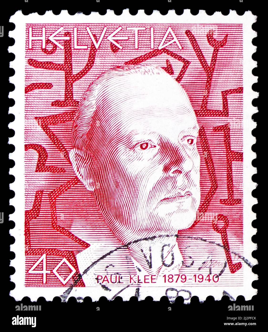 MOSCOW, RUSSIA - MARCH 13, 2022: Postage stamp printed in Switzerland ...